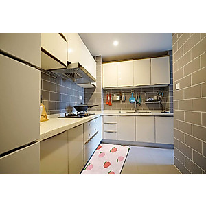 ZHIMI Kitchen Rug Anti Fatigue Kitchen Mat ﻿Peach Pattern Runner Carpet Non-Slip Laundry Rug Home Decor Rectangle Entryway Long Mat 39 x 20 Inch