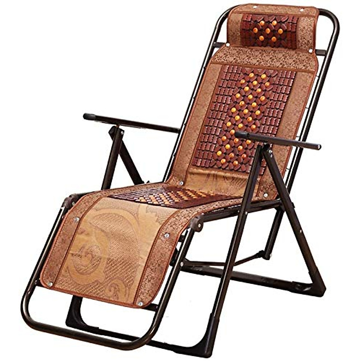 XZGDEN Lightweight Folding Deck Chair Patio Zero Gravity Chair Outdoor Folding Adjustable Reclining Chairs Pool Side Using Lawn Lounge Chair with Pillow One Size Sun Lounger Garden Chairs