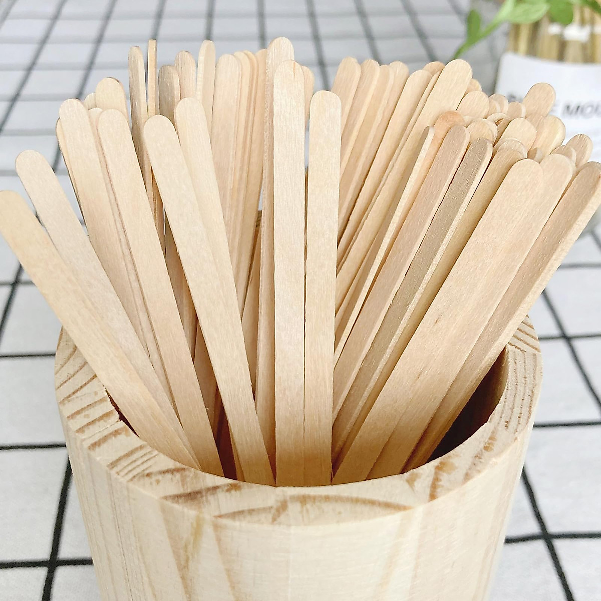 KTOJOY 5.5inch Wooden Coffee Stirrers, 1000 Count Disposable Stir Sticks for Coffee & Cocktails, Wooden Beverage Mixer with Smooth Ends, Swizzle Drink Sticks