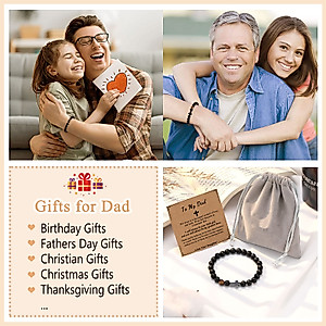 ORISPRE Gifts for Dad from Daughter Best Dad Ever Gifts Valentines Birthday for Daddy Father of the Bride Cross Bracelet for Men
