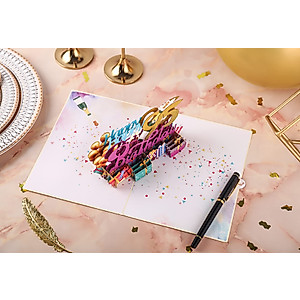 Liif Happy 95th Birthday 3D Pop Up Card, 95 Birthday Card for Women, Men, Mom, Dad