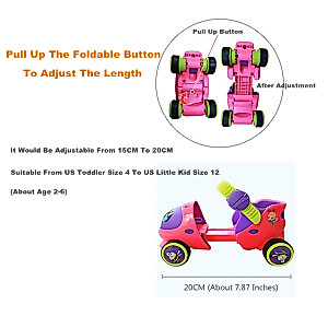 Kid's Children's Boys Girls Adjustable Speed Quad Roller Skates Shoes with Safe Lock Mode for Beginners (Blue)