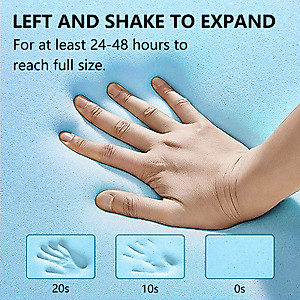 Futon Mattress Japanese Floor Mattress Full Size, Floor Bed Springy & Thick 4 '' Foam, Straps Roll Up Portable & Foldable Tatami Mat