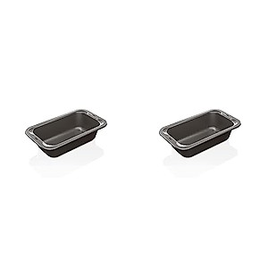 Ninja B30509 Foodi NeverStick Premium 9 inch x 5 inch Loaf Pan, Nonstick, Oven Safe up to 500⁰F, Dishwasher Safe, Grey (Pack of 2)