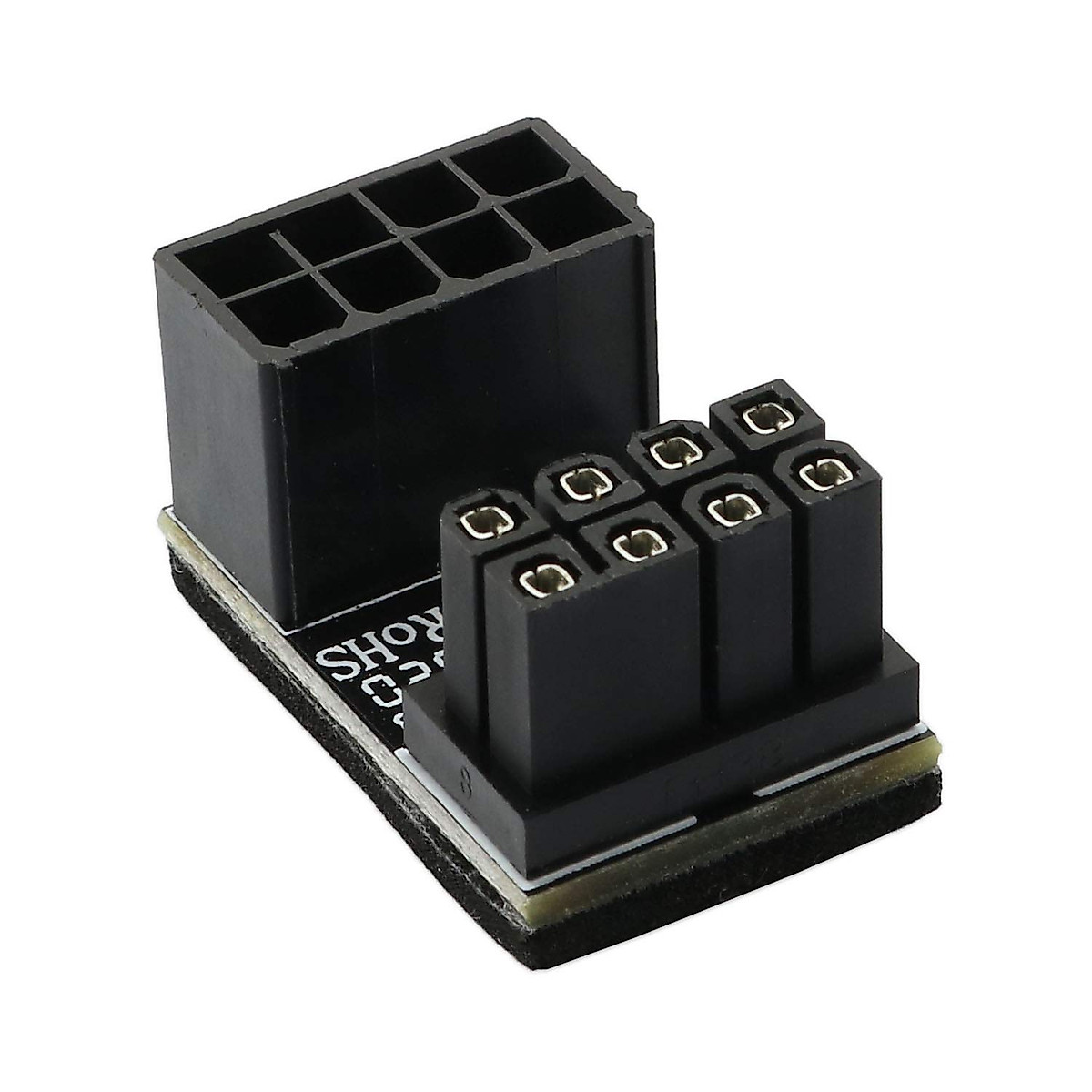 ZRM&E 8 Pin Graphics Card Power Supply 180 Degree Angled Adapter Steering Connector Up Angled for Desktops Graphics Card