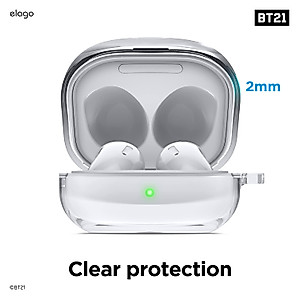 elago l BT21 Flower Case Compatible with Samsung Galaxy Buds 2 Pro Case (2022) / Galaxy Buds 2 Case (2021) / Galaxy Buds Pro Case (2021) / Galaxy Buds Live Case (2020) [Official] (Flower Bouquet)