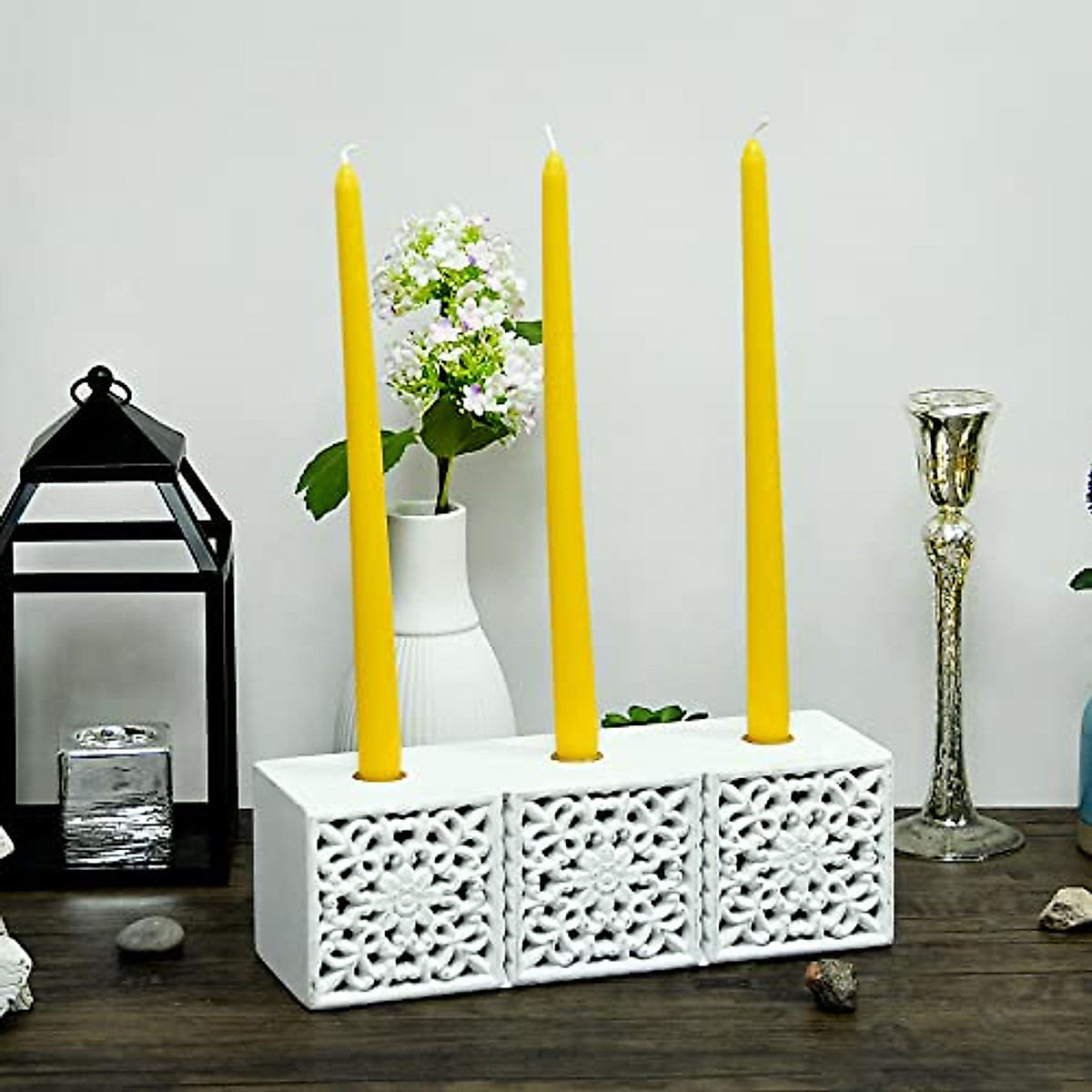 Zest Candle Inch, Yellow 12-Piece Taper Candles, 12", 12 Count