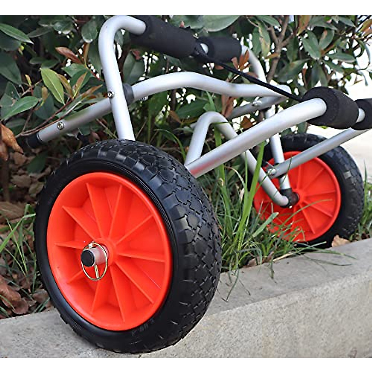 METER STAR 2pc 10" Kayak Cart Wheels, Puncture-Proof Tire Wheel for Kayak Canoe Trolley Cart Replacement Tire,Diameter Central Axis its 0.9",Solid Rubber