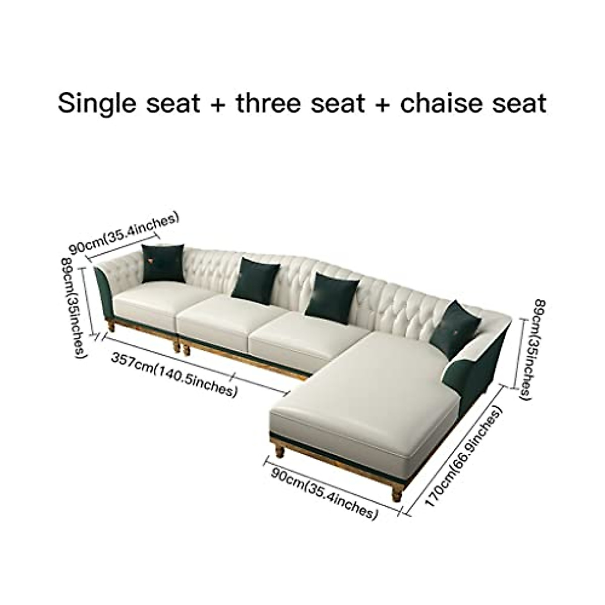 SXNBH Sofa Postmodern Living Room Corner Combination Size Apartment Villa Leather Sofa