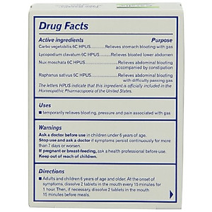 Boiron Gasalia, 3 Pack, (60 Tablets per Pack), Homeopathic Medicine for Gas Relief