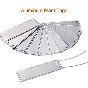 Coolrunner Plant Labels, Aluminum Plant Tags with 6 Inch Wires (100)