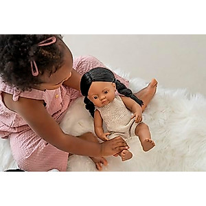 Miniland Doll 15'' Native American Girl (Box) - Made in Spain, Anatomically Correct, Quality, Inclusion