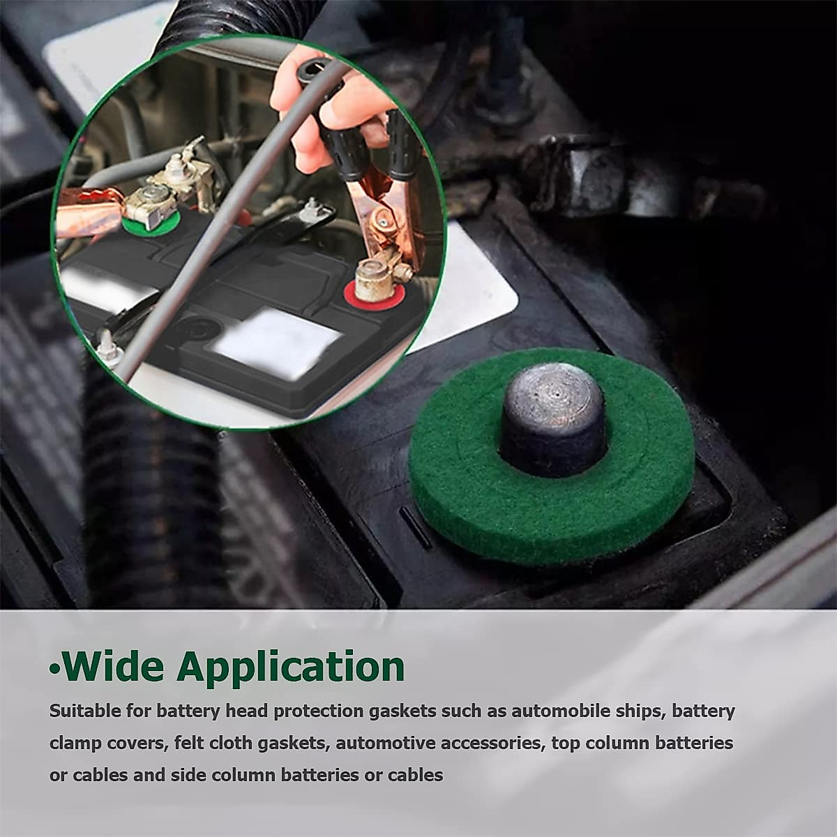 12PCS Battery Terminal Anti Corrosion Washers Fiber Protector, Car Battery Prevention Shim, Automotive Accessories Universal for Car, Marine, Boat, RV