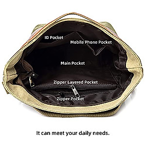 ROUROU Hobo Tote Bag for Women Top Handle Shoulder Bag Multi Color Canvas Crossbody Bag Large Capacity Handbag Casual Purse