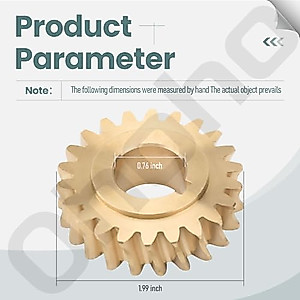 Ohoho 51405MA Brass Worm Gear Compatible with Craftsman 2 Stage Snowblowers 204167 536886540 601002109 536886180 8 Hp 536886110 22" 107889650