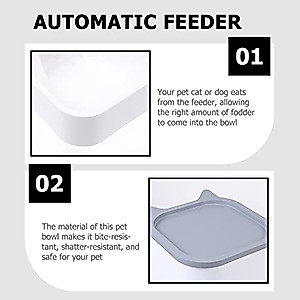 POPETPOP Automatic Cat Food Dispenser Automatic Cat Feeder Food Dispenser: Pet Dry Food Dispenser Dog Food Bowls Pet Feeding Container for Cats Dogs and Other Animals Dog Feeding Bowls