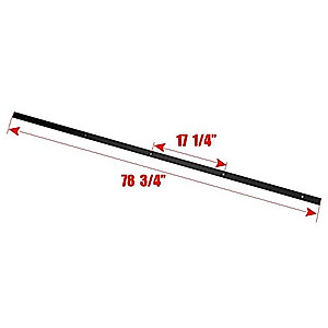 TMS 6.6 FT Country Dark Coffee Steel Sliding Barn Wood Door Hardware Antique