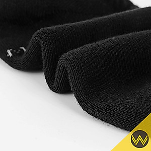 WANDER Men's Athletic Low Cut Socks 8 Pairs Thick Cushion Durable Socks for Men Ventilating Cotton socks 9-12 (8 Pair Black)