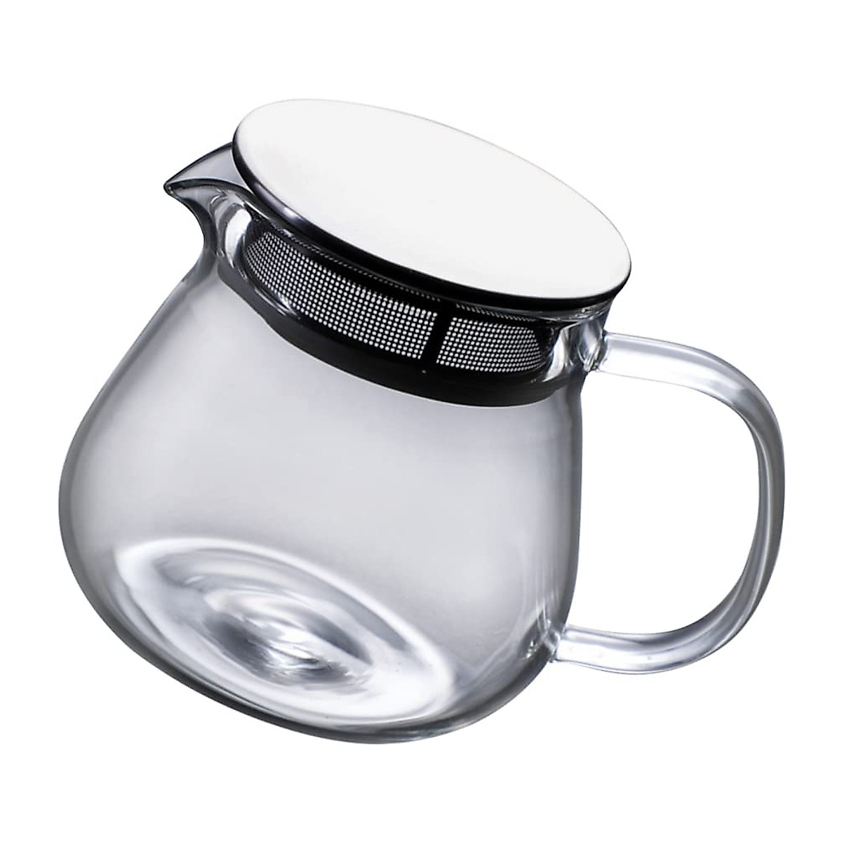 HEMOTON Microwave Tea Kettle Glass Teapot with Stainless Steel Infuser Stovetop Safe Tea Kettle Microwave Dishwasher Safe Tea Pot Loose Leaf Tea Maker 460ml Tea Pot (EI633HAD355QB015T), 15X10X9CM