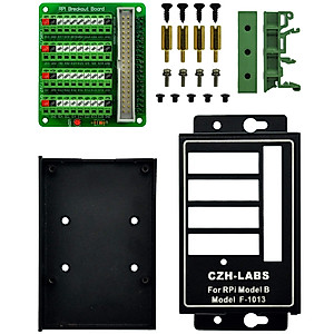 CZH-LABS RPi Screw Terminal Block Breakout Module with Aluminum Enclosure. for Raspberry Pi 1 2 3 Model B/B+