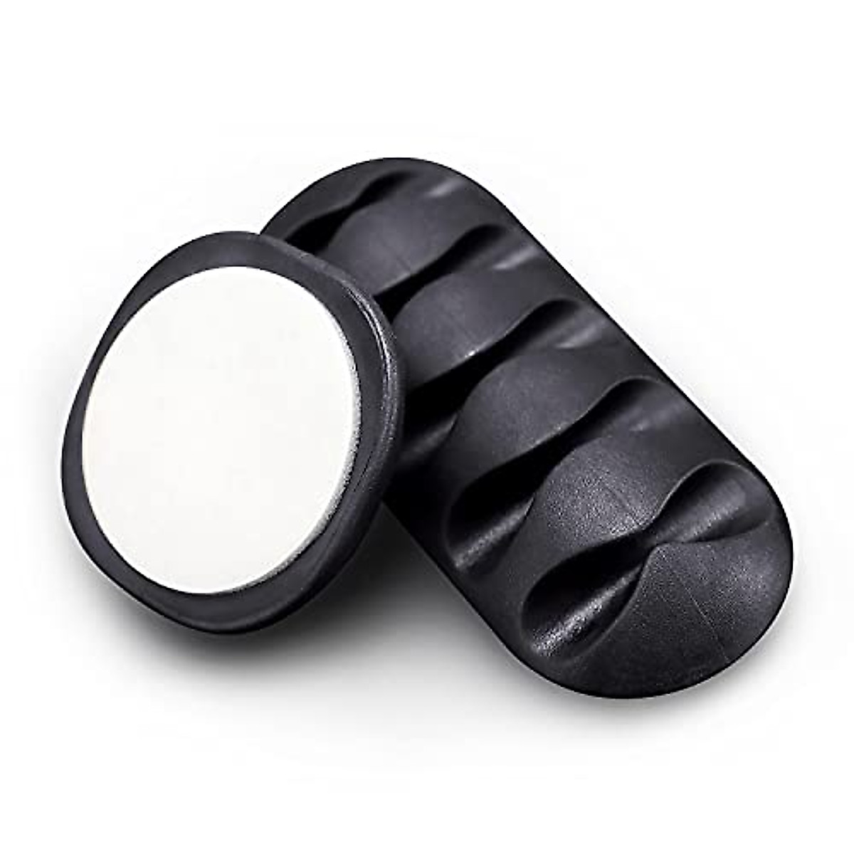 18 Pack Cable Clips Self Adhesive Cord Holders Ideal Cable Cords Management for Organizing Cable Wires Home, Office, Car, Desk Nightstand (18-Black)