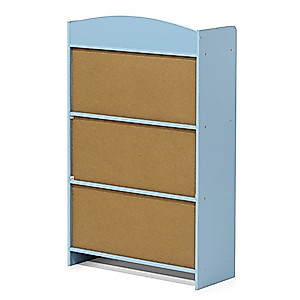 FURINNO Stylish Kidkanac 2 tier Bookshelf With Storage Cabinet, Light Blue