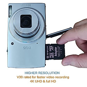 Amplim Micro SD Card 128GB, Extreme High Speed MicroSD Memory Plus Adapter, MicroSDXC SDXC U3 Class 10 V30 UHS-I TF Nintendo-Switch, Go Pro Hero, Surface, Phone Galaxy, Camera Security Cam, Tablet