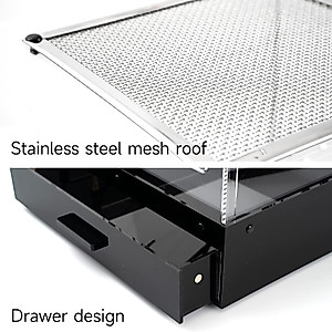 Hedgine Reptile Acrylic Terrarium, Mini Habitat Tank Chameleon Accessories Feeding Box with Magnetic Locking for Chameleons, Geckos, Gecko, Lizard, Bearded Dragon