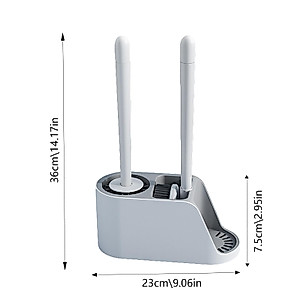 CCACHE Toilet Brush Holder Set, Toilet Bowl Cleaner Brush with a Wall Mount Bracket, Efficient Cleaning Toilet Scrubber, Toilet Scrubber Set, Effortless Storage Toilet Brush Set for Bathtub