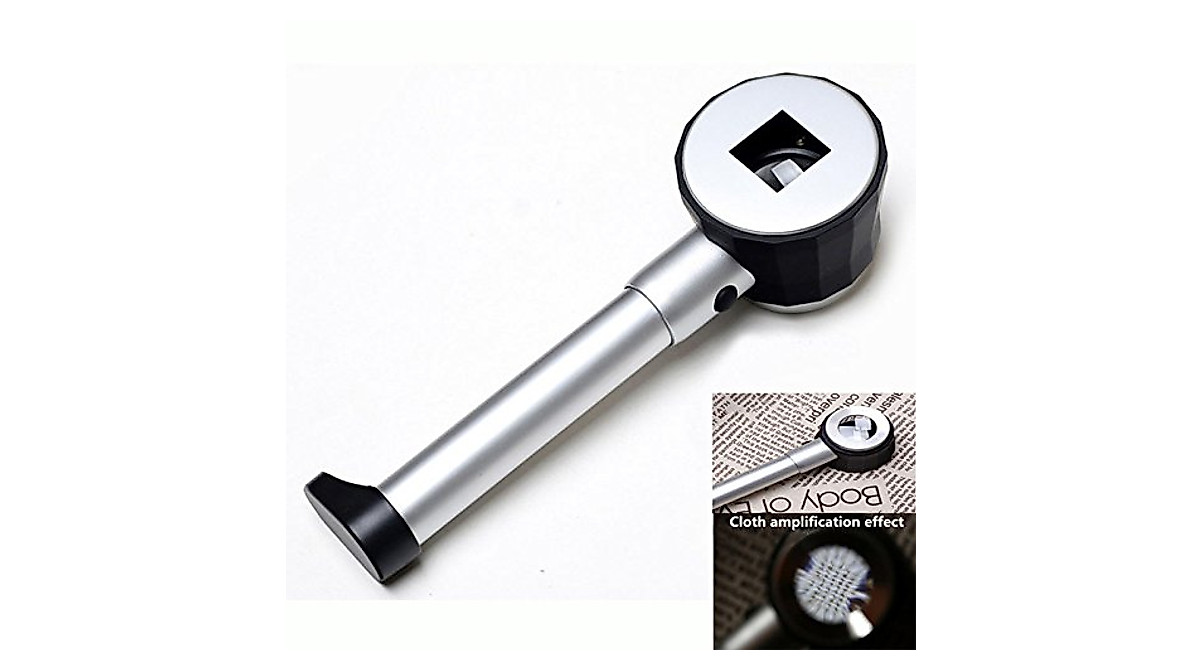 SKYZONAL Handheld LED Magnifier 10X Optical Glass with Light