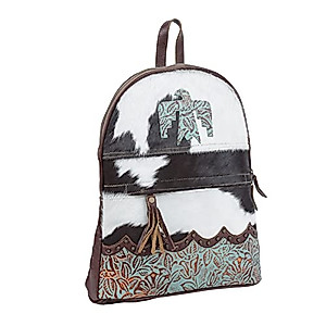 Myra Bag Splendour In White Leather & Hairon Bag S-4725