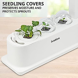 Ivation 3-Pod Indoor Hydroponics Growing System Kit with LED Grow Light, Herb Garden Planter for Herbs, Vegetables, Plants Flowers and Fruit