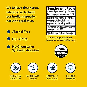 NORTH AMERICAN HERB & SPICE Oreganol P73 - 0.45 fl. oz. - Immune Support, Optimal Health - Unprocessed, Organic, Wild Oregano Oil - Mediterranean Source - Non-GMO - 194 Servings