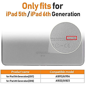 TSQ iPad 6th 5th Generation Case 9.7 Inch 2018 2017 for Kids with Glass Screen Protector