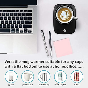 Cup Warmer with 3 Settings,Coffee Mug Warmer for Desk Auto Shut Off Cup Warmer Water Tea Milk Desktop Heating Plate Electric Beverage Warmer Plate
