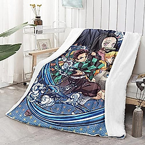 Anime Blanket,Comfortable Sherpa Fleece Throw Blanket,Ultra Soft Flannel Blankets,Double Layer Fabric Warm Blankets for Bedding Sofa Travel 60"X50"