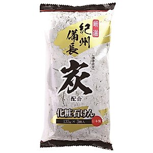 SUMI HAIGOU Settuken Charcoal Bar Soap, 3 Bars, 135g
