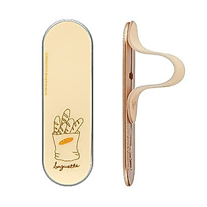 Momostick Flatstick, Cell Phone Finger Grip Strap Holder for Hand, Cell Phone Stand, New Slim Finger Loop Selfie Grip Compatible with Most Smartphones -Simple Baguette