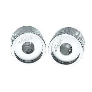 4pcs Aluminium Guitar/Bass Knobs Volume/Tone Control Knob 1/4" Metal Universal Potentiometer Pot Knobs with Set Screw and Indicator for Tele/Telecaster/P Bass Silver