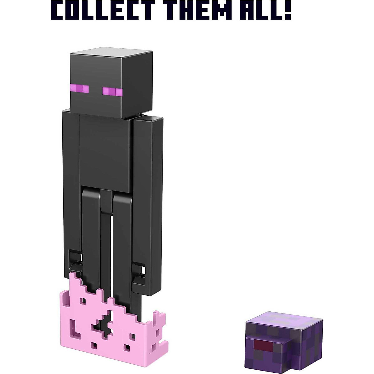 Mattel Minecraft Enderman Action Figure, 3.25-in, with 1 Build-a-Portal Piece & 1 Accessory, Building Toy Inspired by Video Game, Collectible Gift for Fans & Kids Ages 6 Years & Older