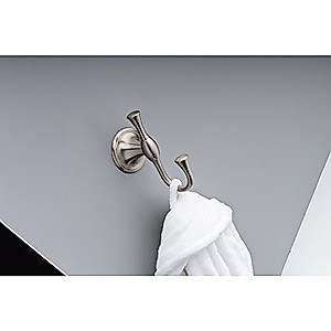 Delta Faucet Meridian Towel Hook, Robe Hook Satin Nickel Towel Holder for Bathroom, Bathroom Accessories, 136671