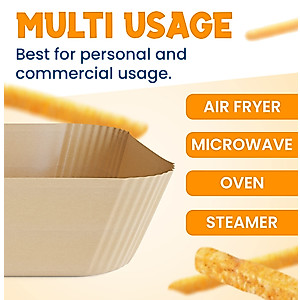Air Fryer Paper Liners Non Stick Parchment Disposable Paper Liners Compatible with Ninja Smart XL Grill and Air Fryer, 100PCS
