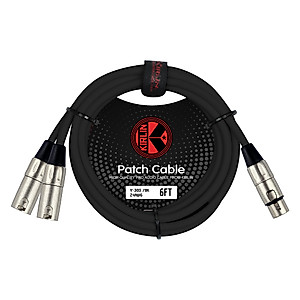 Kirlin Cable Y-303-06 - 6 Feet - XLR Female to Dual XLR Male Y-Cable