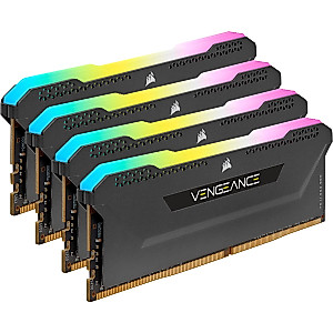 CORSAIR VENGEANCE RGB PRO SL 64GB (4x16GB) DDR4 3600 (PC4-28800) C18 1.35V Desktop Memory - Black