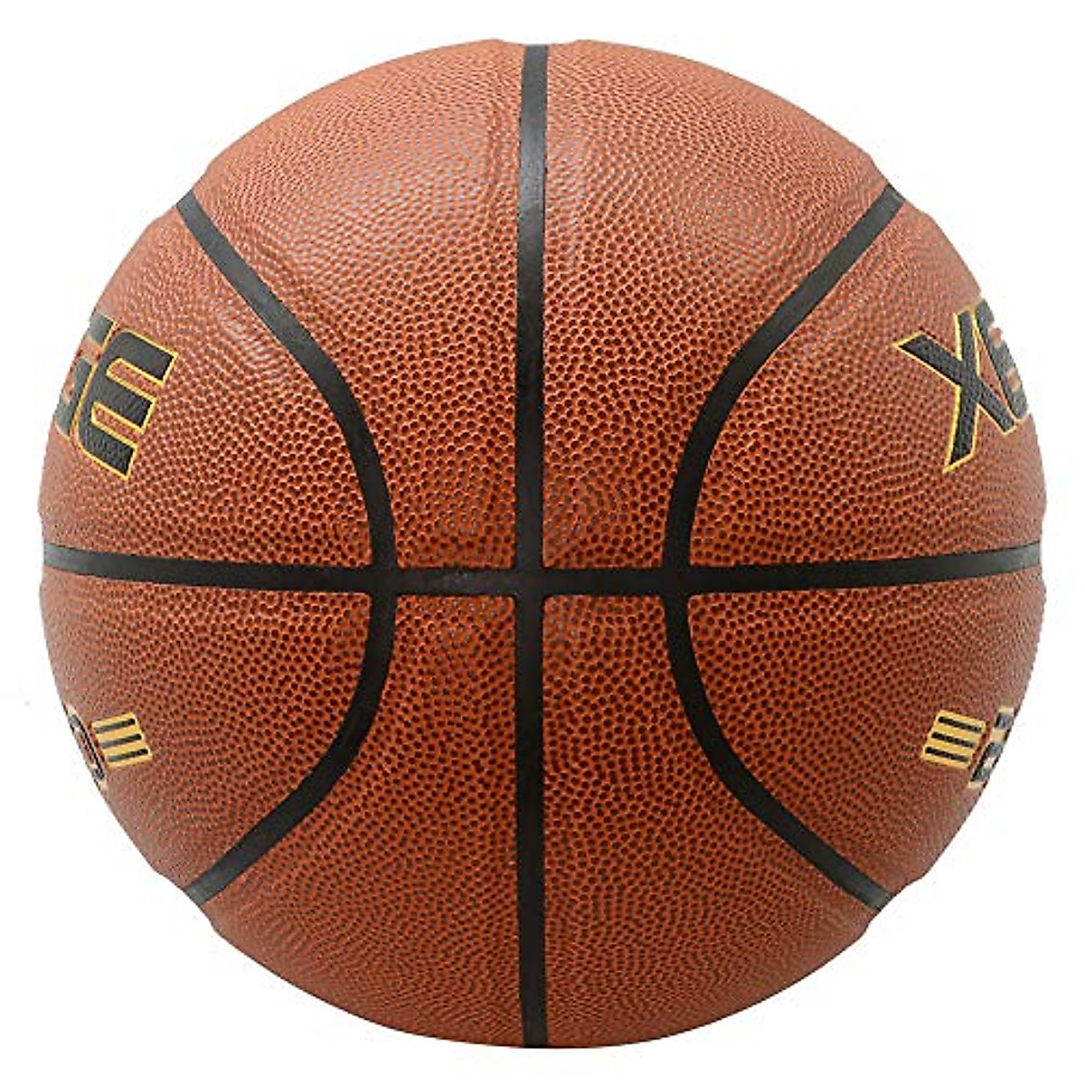 XEDGE Basketball Size 5/6/7 Composite Leather Street Basketball Indoor Outdoor Game Ball with Needle,Pump and Carry Bag (Red, Size 7)