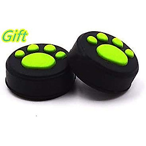 6PCS Silicone Cute Thumb Grip Caps Cover Ergonomic Joystick Caps Analog Thumb Stick Caps for Switch NS Joy Con/Switch Lite Controller-Leaves