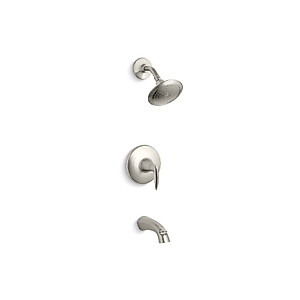 Kohler TS45104-4-BN Rite-Temp® Bath & Shower Valve Trim with Lever Handle, Spout & 2.5 Gpm Showerhead