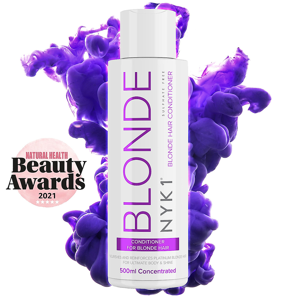 Purple Conditioner For Blonde Hair (500ml) SULFATE FREE Blue Conditioner Toner For Blonde Hair Bleached Hair Grey Hair Platinum Blonde Conditioner - Silver Conditioner Blonde Purple Hair Conditioner