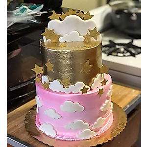 Palksky Cloud Fondant Cutter Fluffy Cloud Plastic Cookie Cutter Cake Mold Sugar Craft Mold Cake Decorating Tools(5PCS)