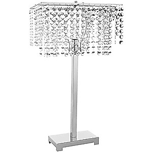 ORE International 732 28-Inch Crystal Strings Table Lamp, 28" x 9.5" x 15.5"